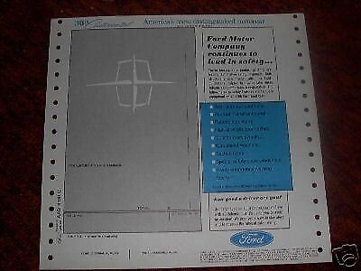 1966 LINCOLN CONTINENTAL WINDOW STICKER - LATE REVISION | eBay