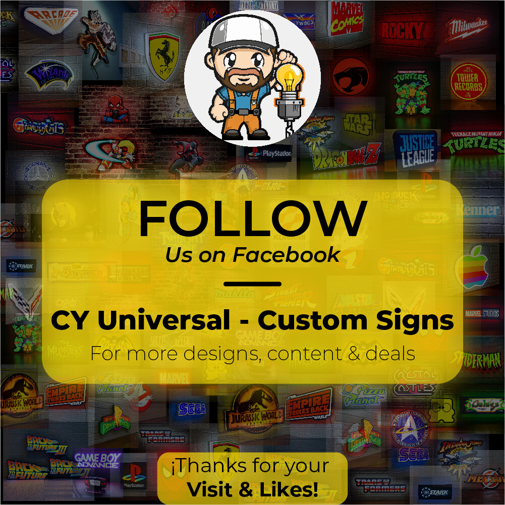 (TMNT) Teenage Mutant Ninja Turtle led sign 3D Fully Dimmable & Powered ...