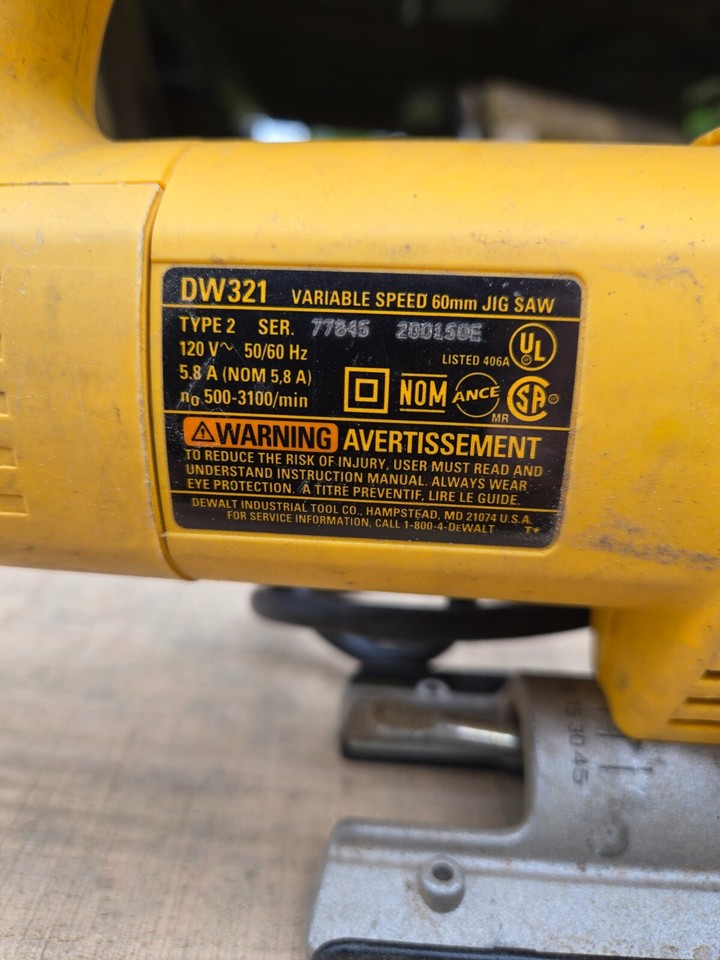 Dewalt DW321 variable speed jig saw | eBay