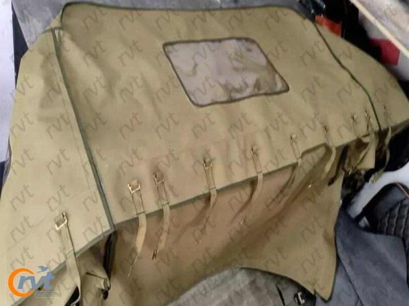 Complete Canvas Soft Top For JEEP WILLYS MB GPW Hotkiss OD Green/Brown ...