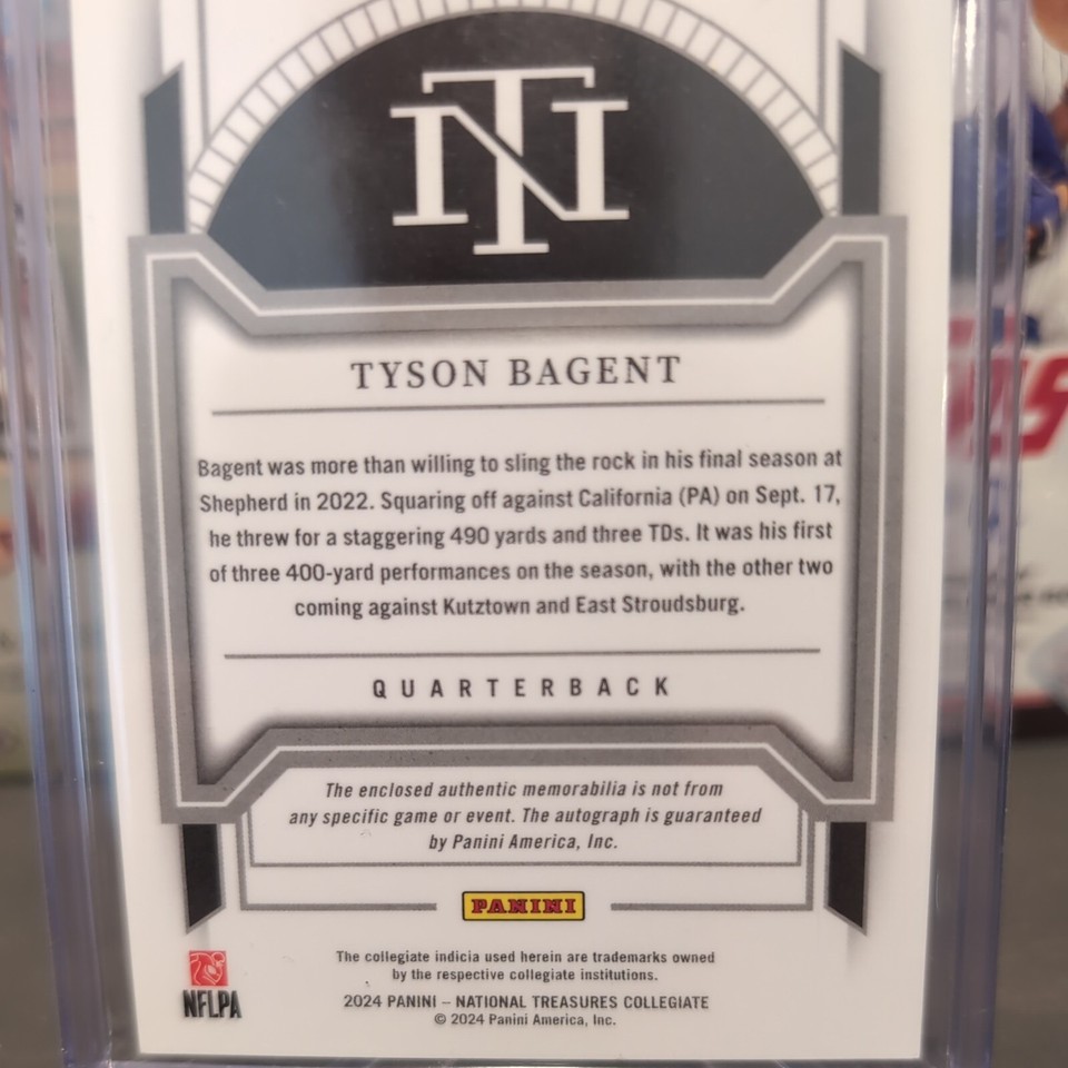 2024 National Treasures Colligate Tyson Bagent #d 80/99 | eBay