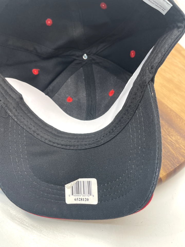 GMC Hat Cap Logo Contrast Black Red Baseball Cap Hat Strapback New | eBay