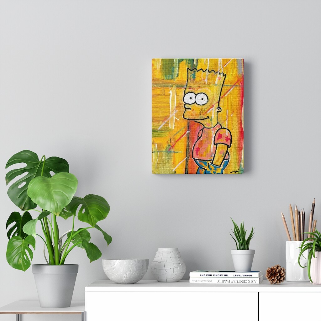 Abstract Bart Simpson on canvas print 8x10inch abstract art on canvas ...