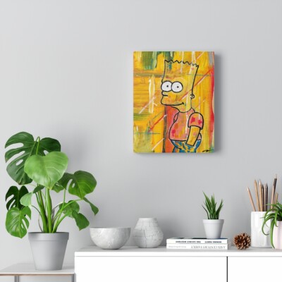 Abstract Bart Simpson on canvas print 8x10inch abstract art on canvas ...