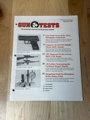 Gun Test Magazine Vol.4 No.9 September 1997, Gun Test Gear Of The Year ...