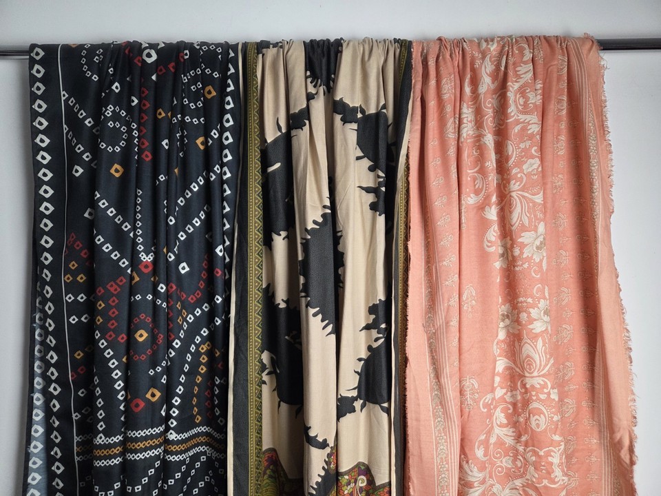 3x Ladies Pakistani Printed Dupatta Large Shawl Indian Scarf Winter ...