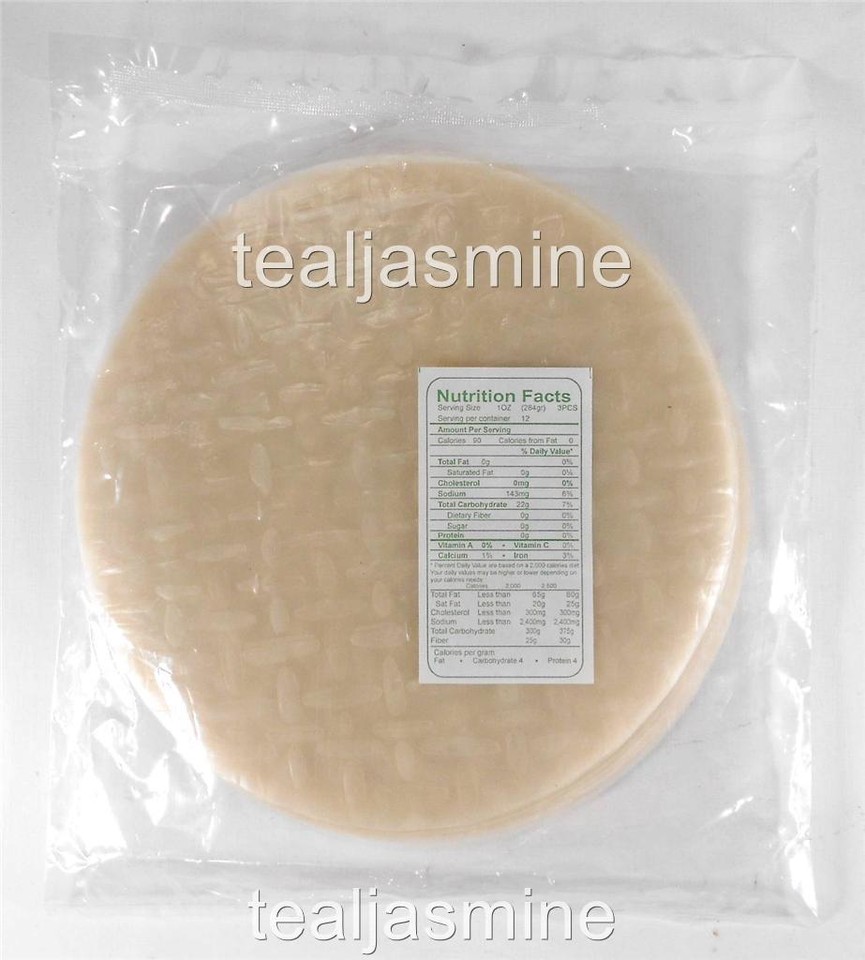 Spring Roll Rice Paper Skin Wrapper Thin Double Parrot 8 1/2", 12 Oz ...