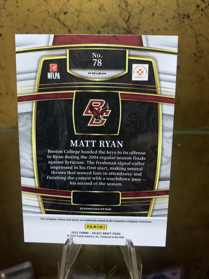 2022 Matt Ryan Panini Select Draft Picks Silver Parallel #78 | eBay