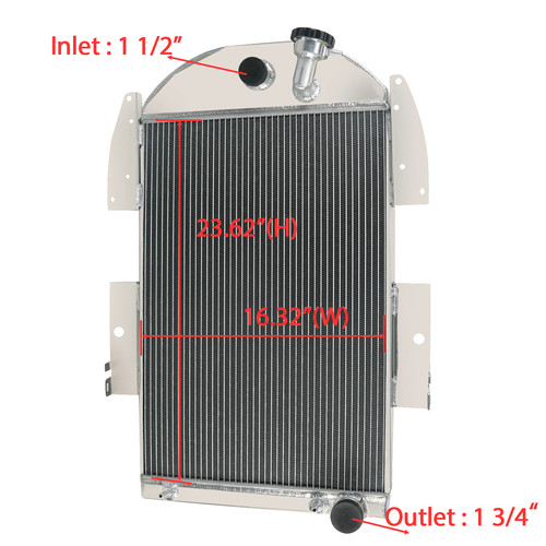 4 ROW ALUMINUM RADIATOR FOR 1934-1936 CHEVY MASTER DELUXE STANDARD ...