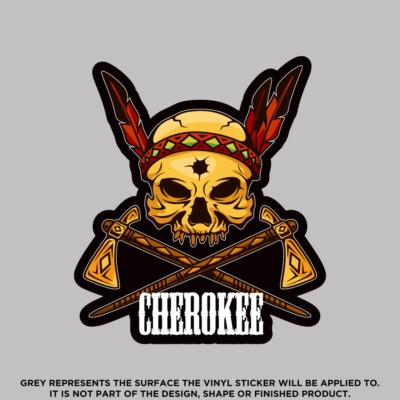 Cherokee Indian Skull, High Quality Vinyl Stickers | eBay