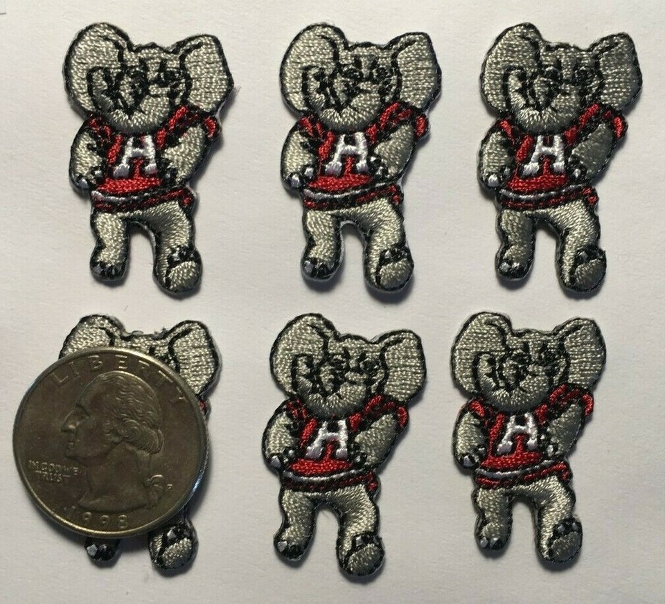Alabama patches Crimson Tide big Al elephant iron on patches 1.25" tall ...