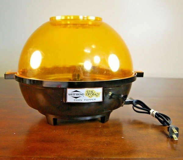 Vintage West Bend Stir Crazy Popcorn Popper 6 Quart 5346 Factory 1987 ...