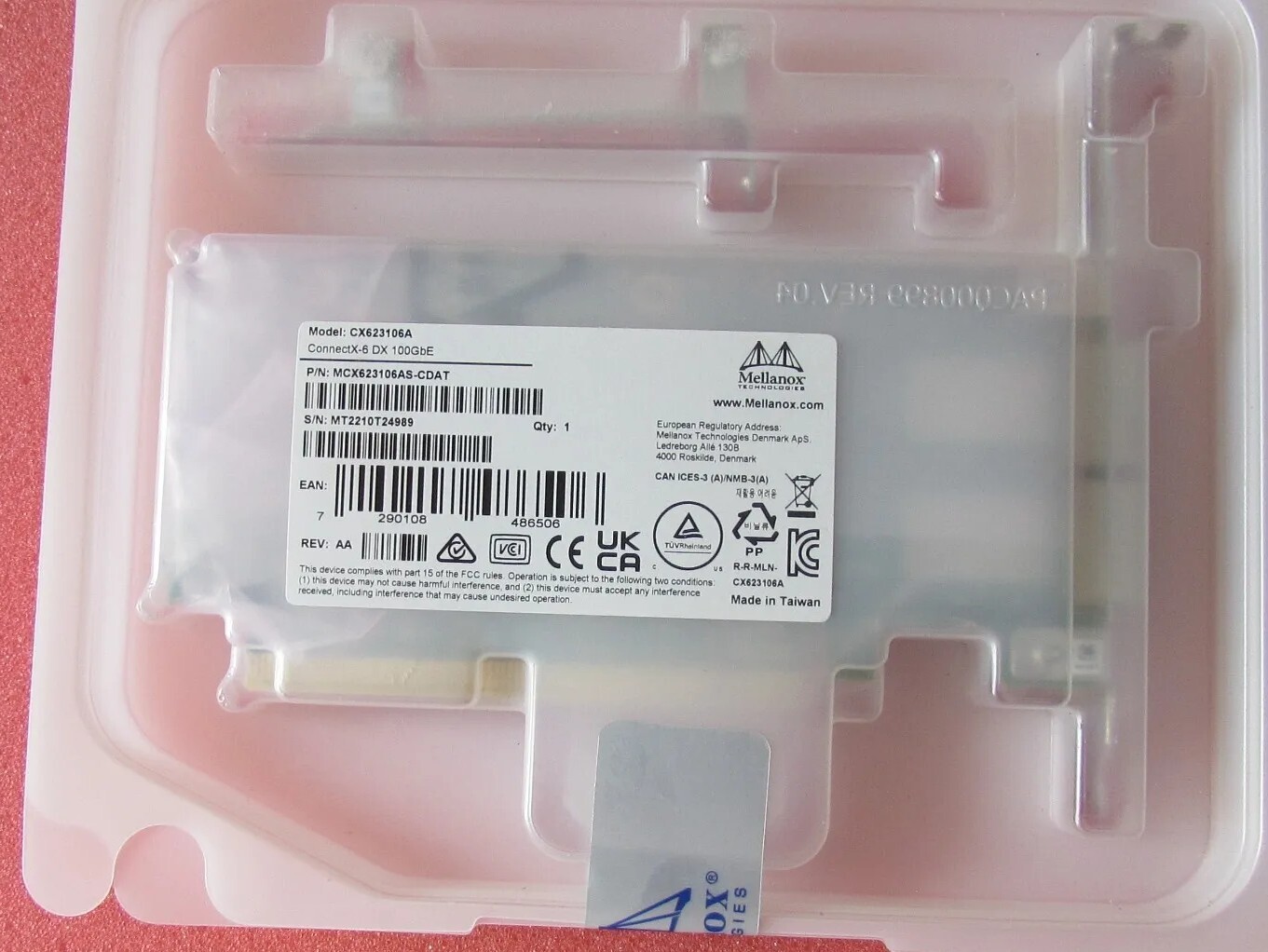 MELLANOX P/N MCX623106AS-CDAT CONNECTX-6 QSFP56 DUAL PORT 100GBE ETHERNET for sale online | eBay