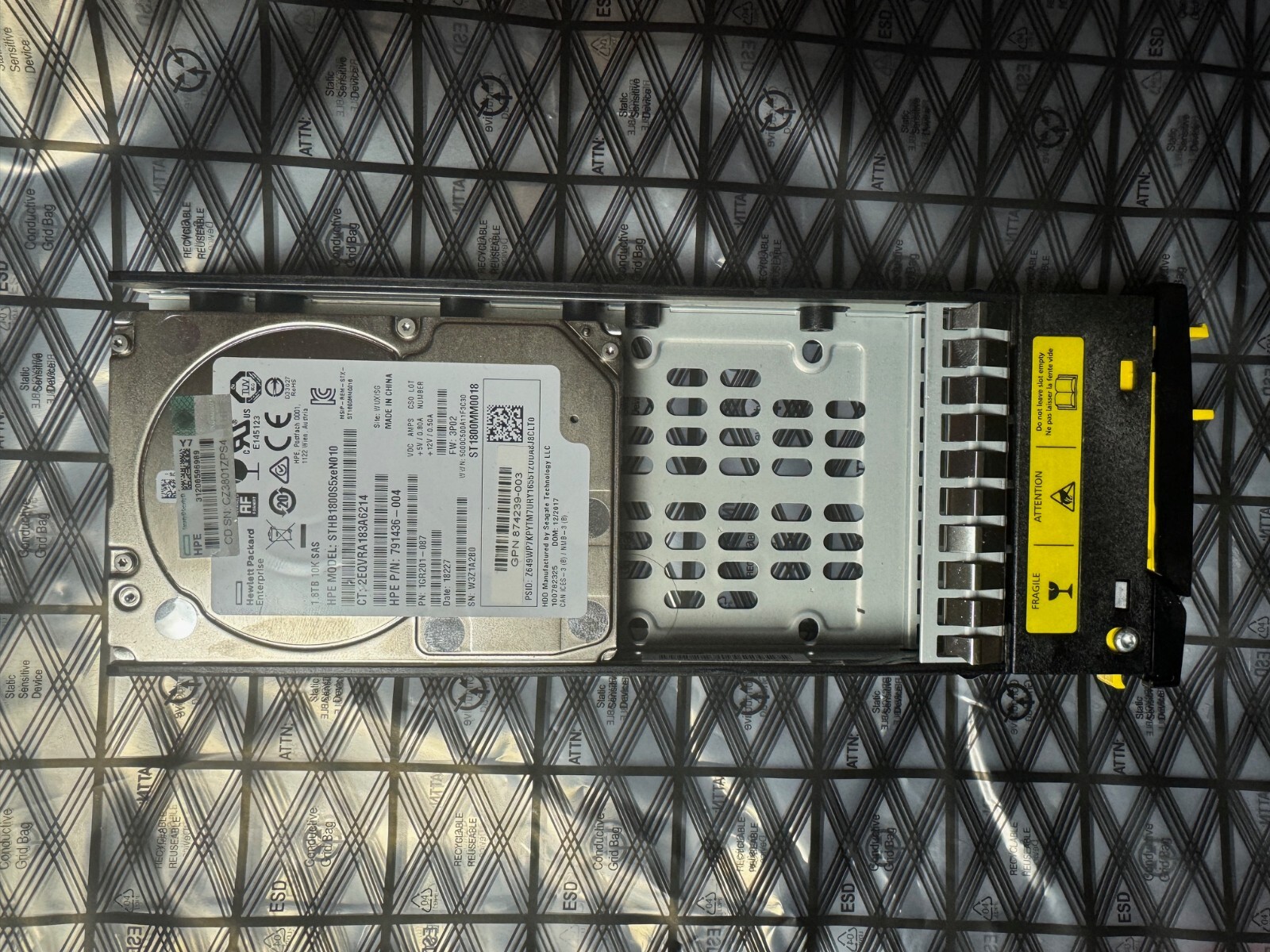 K2P94A HPE 3PAR STORESERV 8000 1.8TB SAS 10K 12G SFF 2.5" HDD 840460 ...