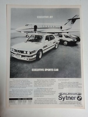 1984 BMW ALPINA B9 3.5 FROM STYNER BRITISH MAGAZINE FULLPAGE ...
