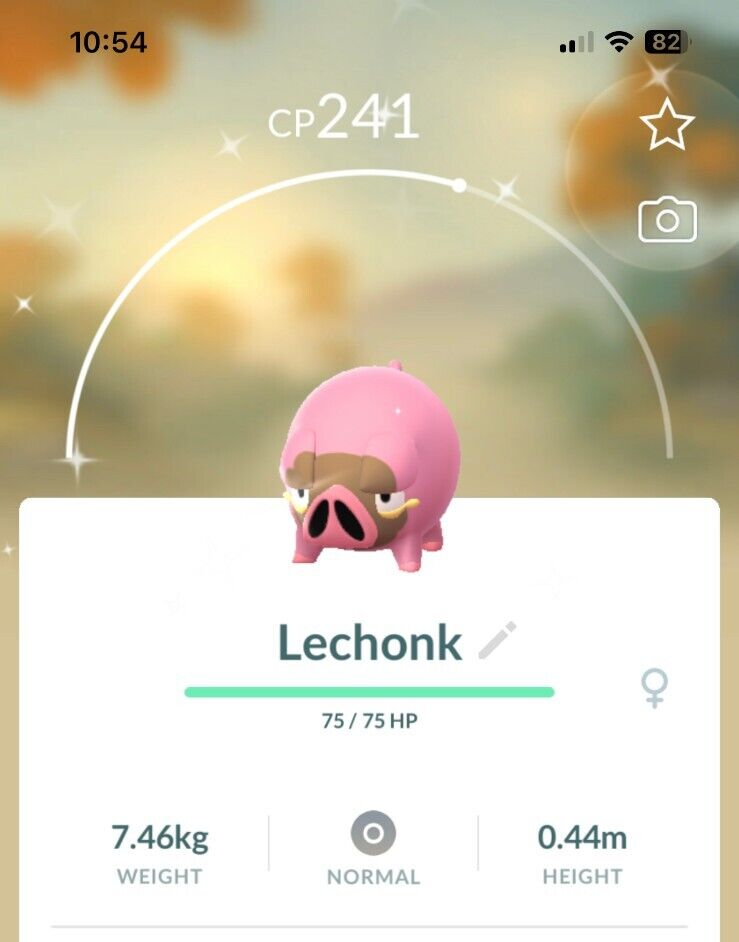Shiny Lechonk female - TRADE 1 Mil stardust - unregistered trade | eBay