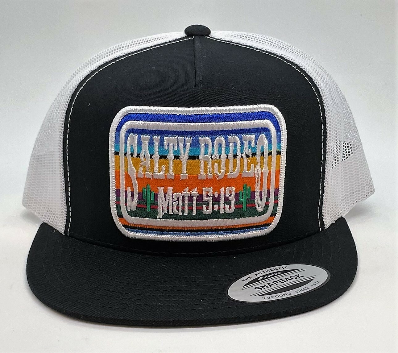 Salty Rodeo Hat CACTUS JACK-Black with White Mesh Snapback Trucker ...