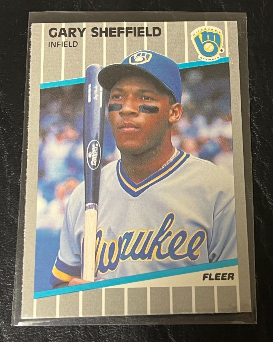 GARY SHEFFIELD ROOKIE 1989 DONRUSS BASEBALL THE ROOKIES CARD #1 BREWERS ...