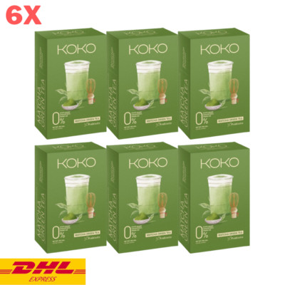 6x KOKO Matcha Green Tea Instant Mix Powder Drink Prebiotic Weight ...