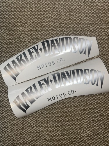 Harley Davidson Gas Tank Vinyl SILVER Decals Custom Chopper Softtail 9 ...
