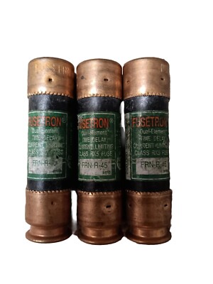 Fuses Bussmann Fusetron FRN-R-45 Class RK5 Time-Delay 45 Amp 250 Volt ...