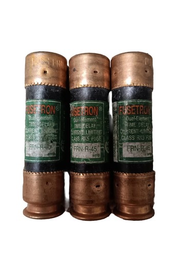 Fuses Bussmann Fusetron FRN-R-45 Class RK5 Time-Delay 45 Amp 250 Volt ...