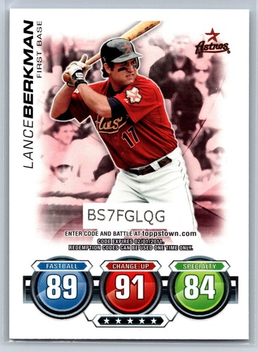 2010 Topps #NNO Lance Berkman Attax Code Cards | eBay