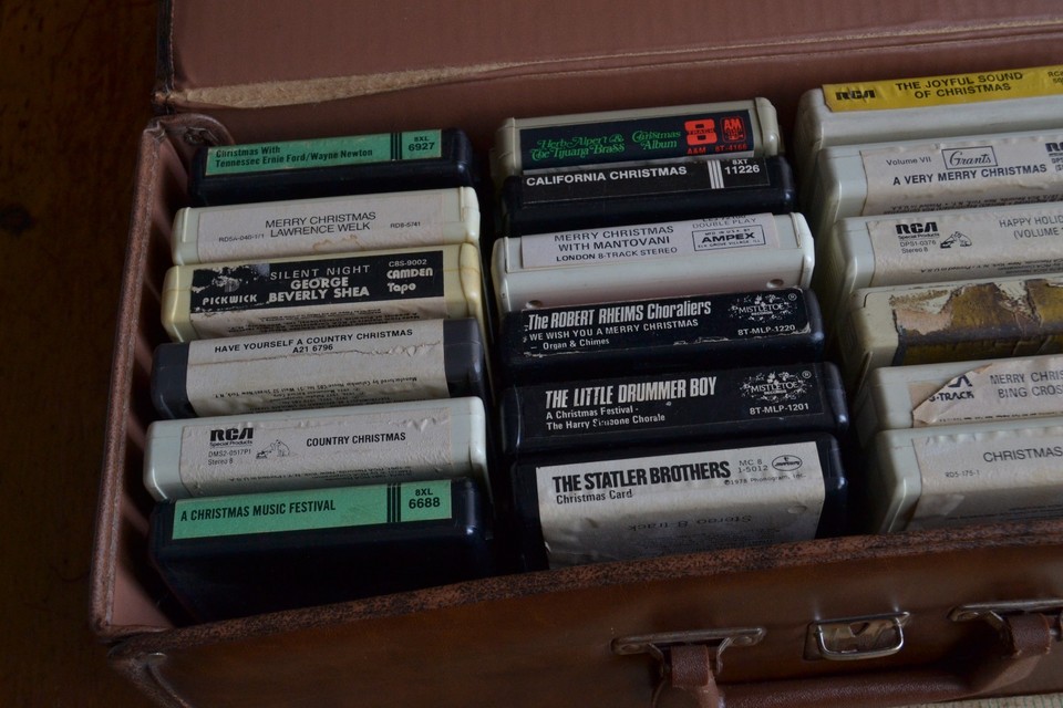Vintage Lot Of 24 8 Track Tapes In Carry Case Country Christmas | eBay