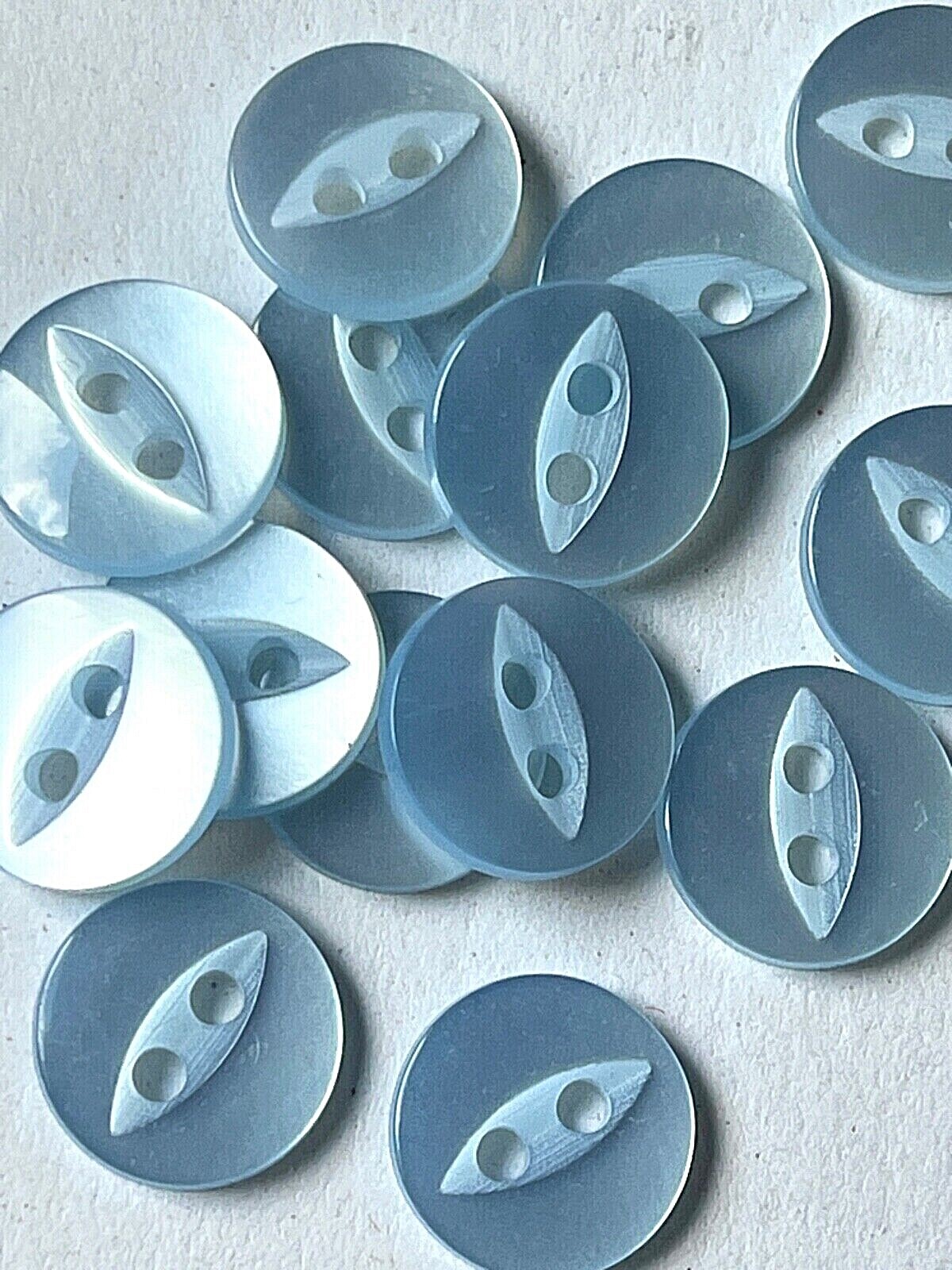 ROUND PEARLISED FISH-EYE BUTTONS - 16 & 19 MM. - 10 / 20 / 50 BUTTONS ...