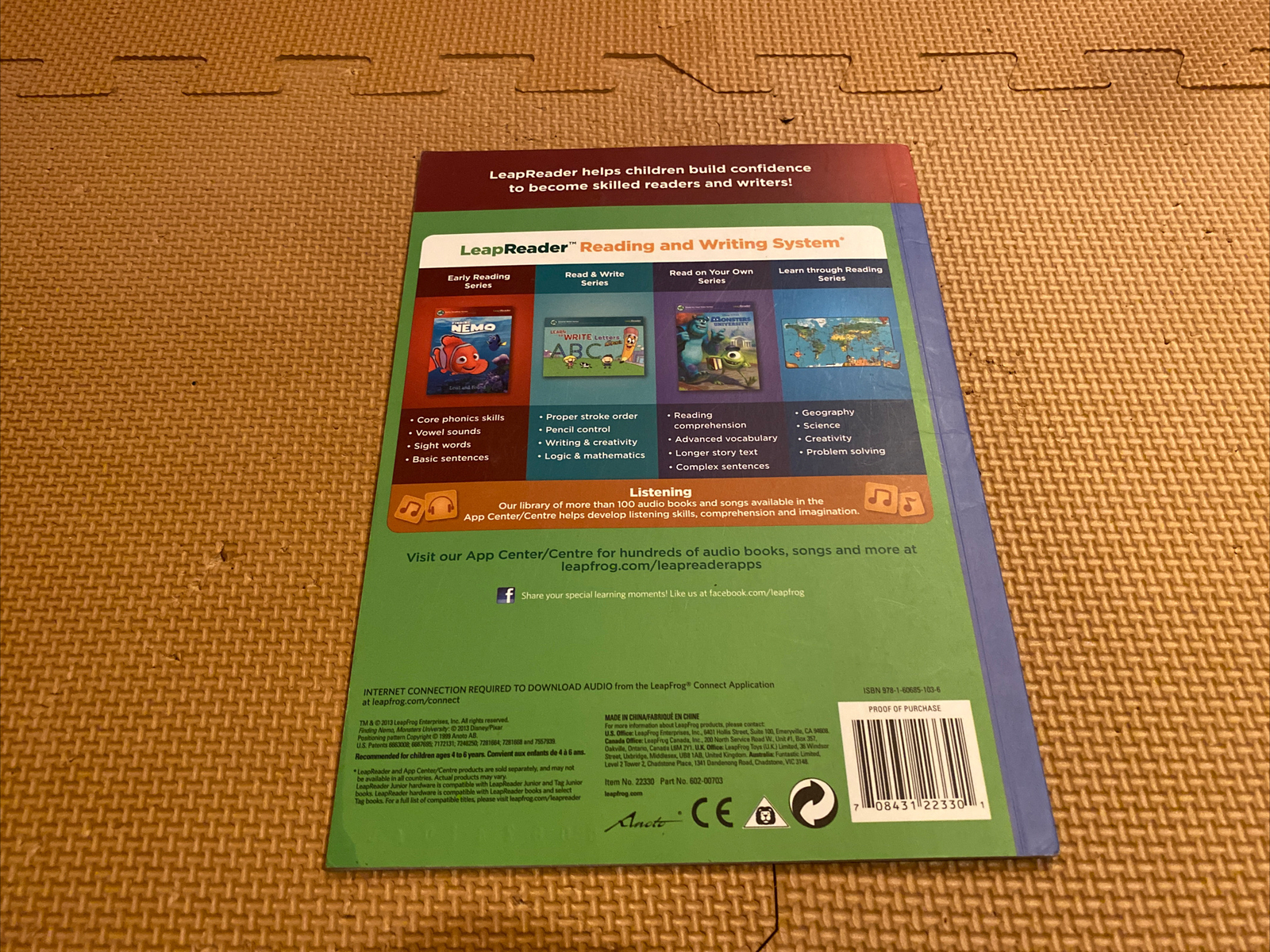 LeapFrog Tag Pen LeapReader LEARN TO READ Book — Leap Hops, Pops, Mops ...