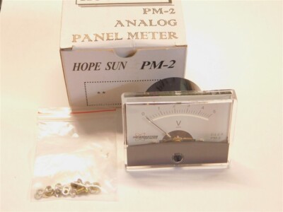 Hope Sun PM-2 Panel Meter 50uA Movement 0-5VDC Scale New in Box | eBay