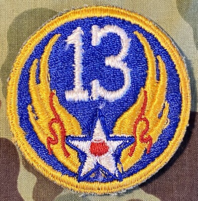 Original WWII US Army Thirteenth Air Force Patch 13th Army Air Force ...