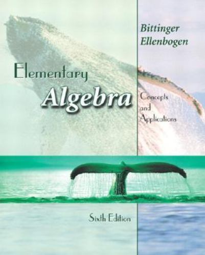 Elementary Algebra: Concepts and Applications 9780201719659| eBay