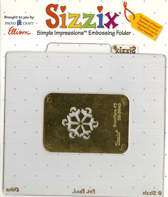 Small Snowflake Embossing Folder SIZZIX - NEW, 38-9648 | eBay