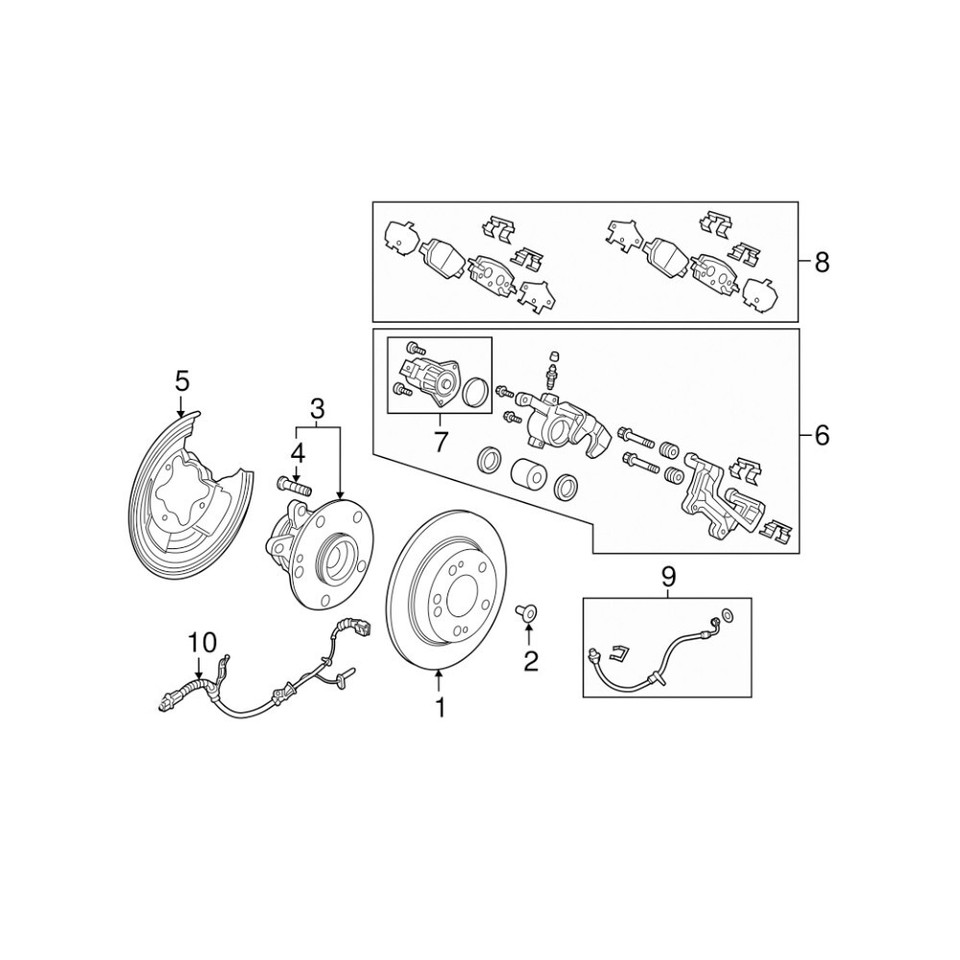 2017-2019 Honda CR-V Rear Brake Pads 43022-TLA-A00 GENUINE OEM | OE ...