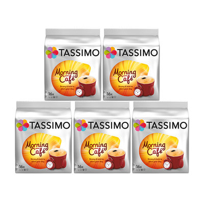 Tassimo T Discs Morning Cafe 5 x 16 Coffee Pods 80 Drinks | eBay