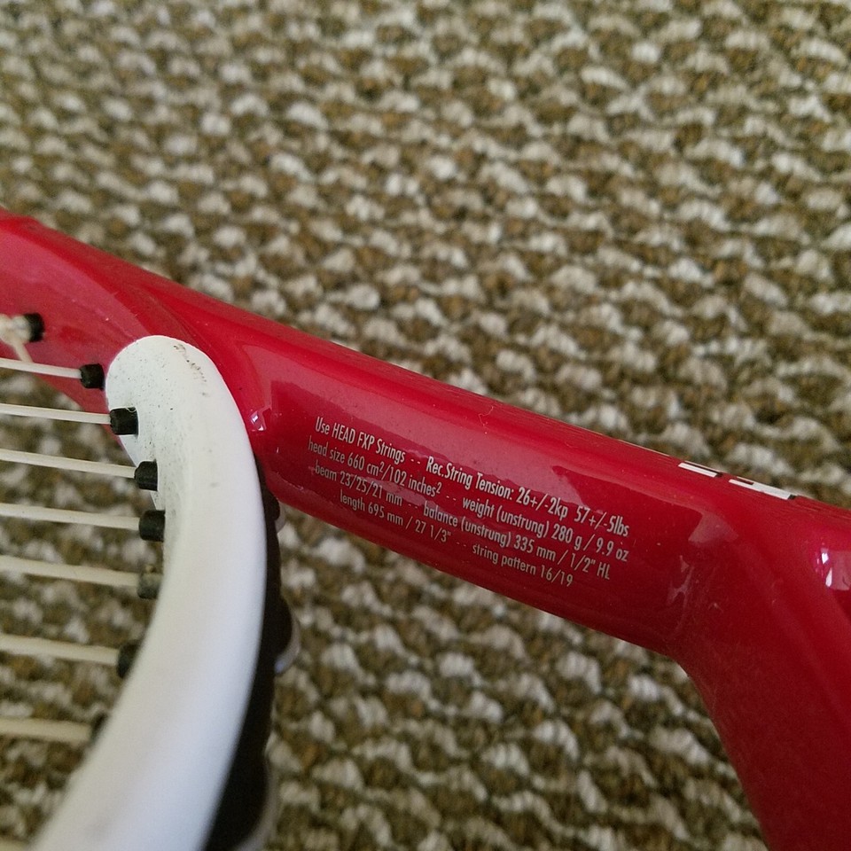 Head Flexpoint Fire Tennis Racquet L1 FXP 60 lbs Red | eBay