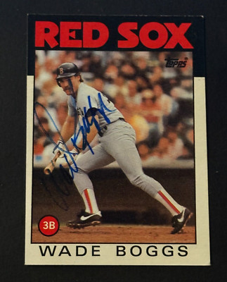 1986 TOPPS #510 WADE BOGGS HAND SIGNED AUTOGRAPH ON CARD AUTO * NRMT ...