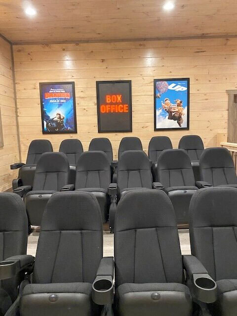 4 New REAL Movie CINEMA Rocker SEATS Home theater seating rocking black ...