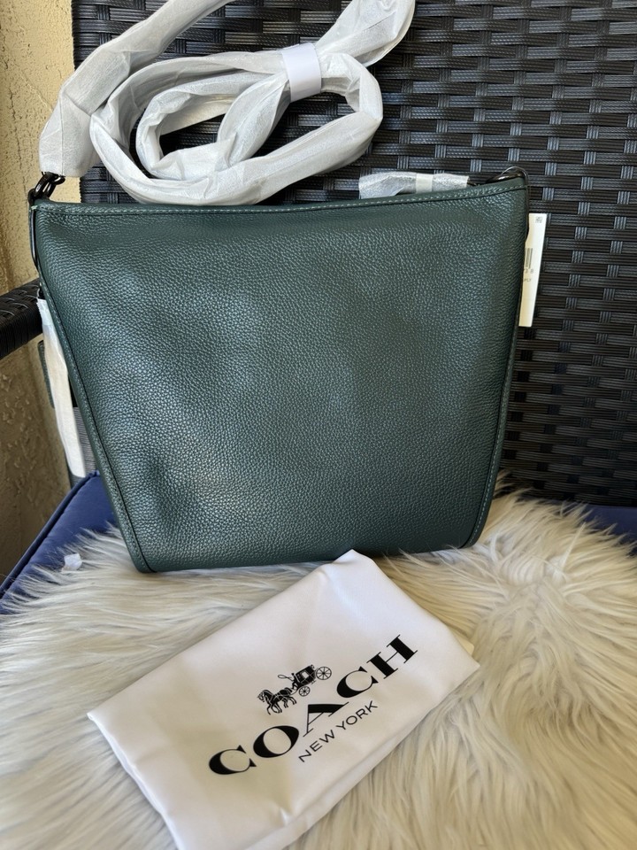 COACH Small Dufflette Duffle Crossbody Bag in Forest Green Leather NEW ...