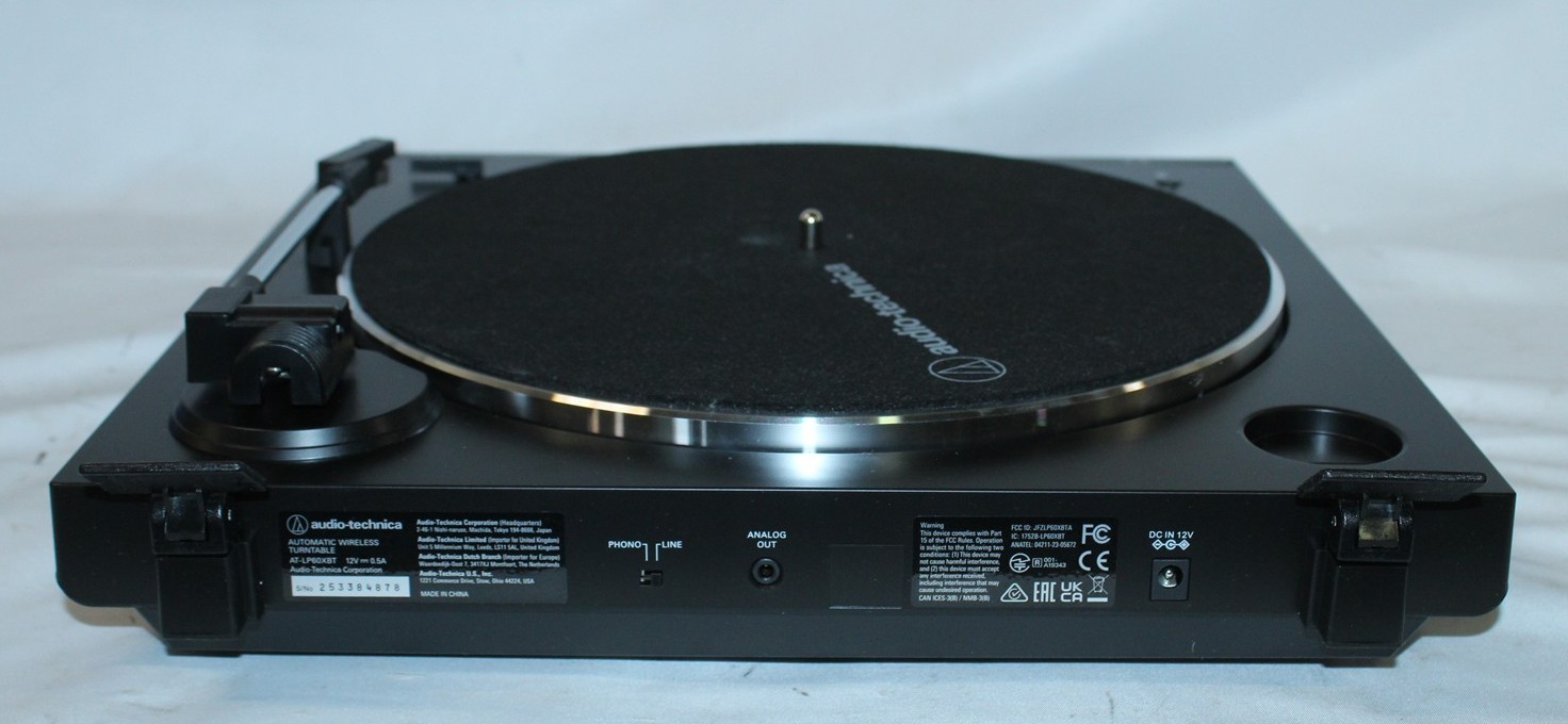 Audio Technica AT-LP60XBT-BK Fully Auto Wireless Belt-Drive Turntable ...