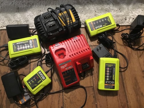 Six Battery Chargers Ryobi, Milwaukee and DeWalt | eBay