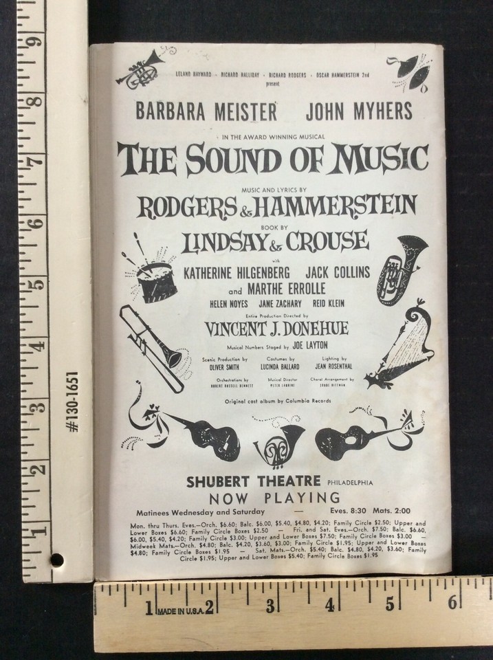 Rare Original VTG 1963 Mary Mary Forrest Theatre Playbill w Sound of ...