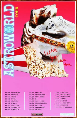 TRAVIS SCOTT Astroworld Tour 2018 Ltd Ed New RARE Poster! Utopia Rodeo ...