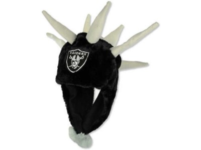 LAS VEGAS OAKLAND RAIDERS adult NFL logo Plush spiked hat foco NEW FUN ...