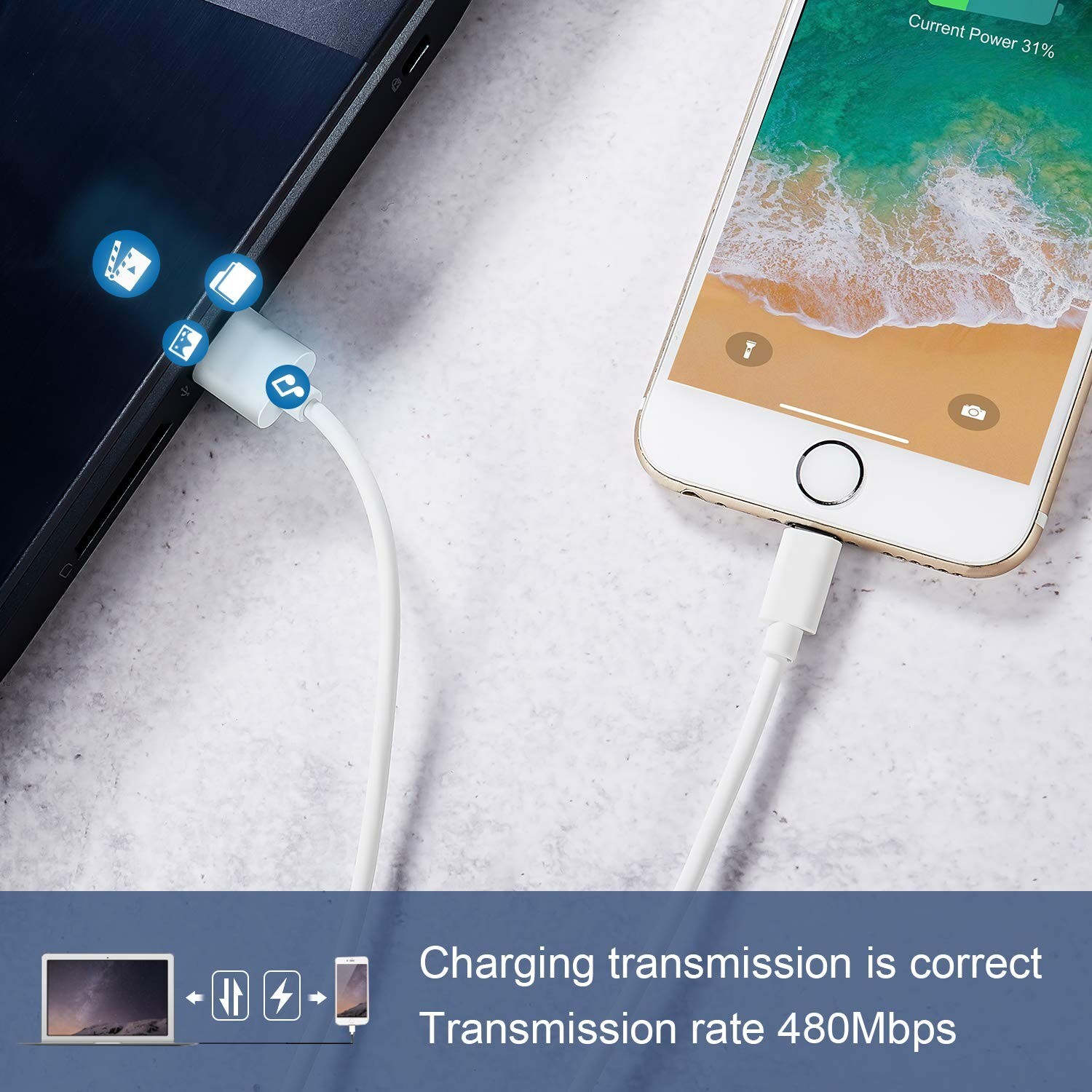 Genuine Apple lightning Charger Original Cable for iPhone 14 13 12 Pro ...