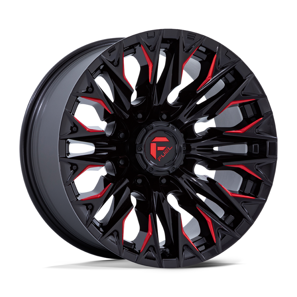 20 Inch Black Red Wheel Rims Chevy GMC 2500 3500 20x9 20 8x6.5 Lug Fuel ...