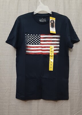 General Standard sz:S Men's American Flag Cotton Short Sleeve T-Shirt ...
