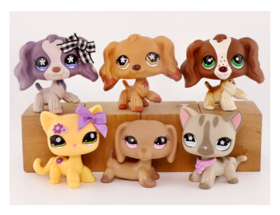 6 Lot Pet Shop LPS Cocker Spaniel 156 1209 575 Cat 1962 468 Dachshund ...