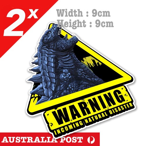 GODZILLA Japanese WARNING Sign, Warning, JDM Laptop , Car, Toolbox ...